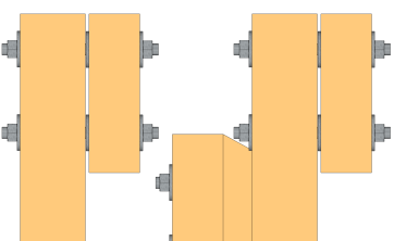Terrasse en bois sur une structure mixte : poutres porteuses et pilotis ...