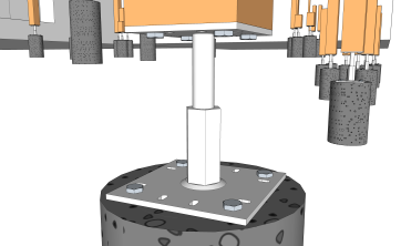 Terrasse en bois sur une structure mixte : poutres porteuses et pilotis ...